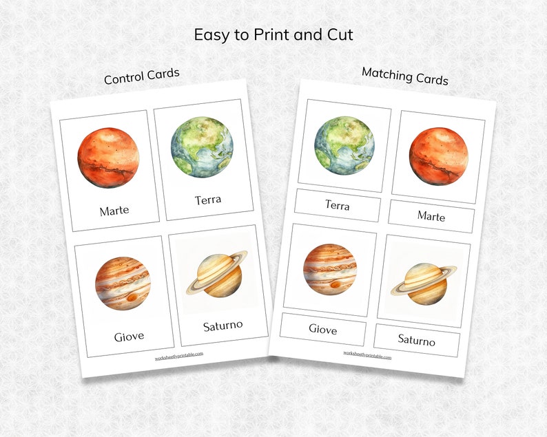 Tarjetas didácticas del sistema solar francés para niños / Tarjetas ...