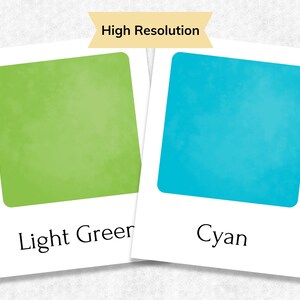 Editable Color Flashcards for Kids, Printable 3 Part Nomenclature ...