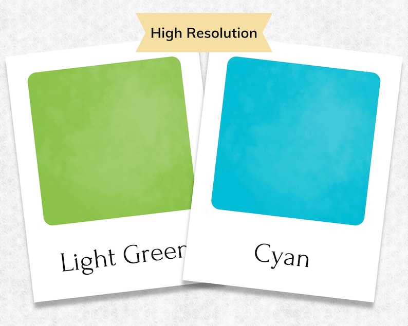 Editable Color Flashcards for Kids, Printable 3 Part Nomenclature ...