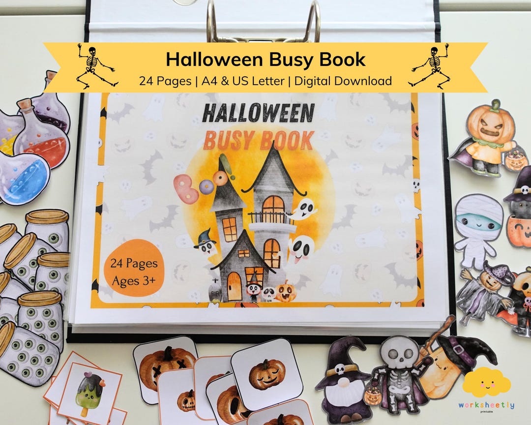 Halloween Busy Book for Toddler, Printable Montessori Busy Book, My ...