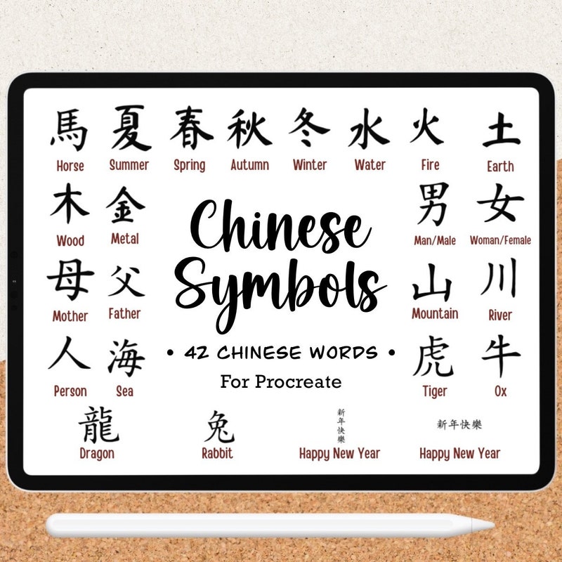 Chinese Symbol Meanings - Etsy