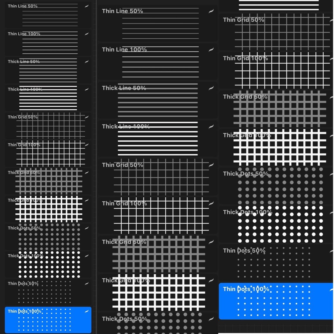 12 Pattern Brushes Pack for Procreate, Lined Brushes Set, Grid Brushes ...