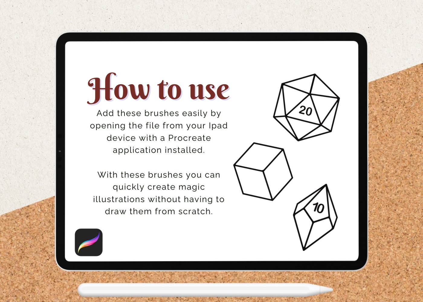 12 Procreate Dice Stamps, Procreate DND Stamps, Procreate Dice Brushes ...