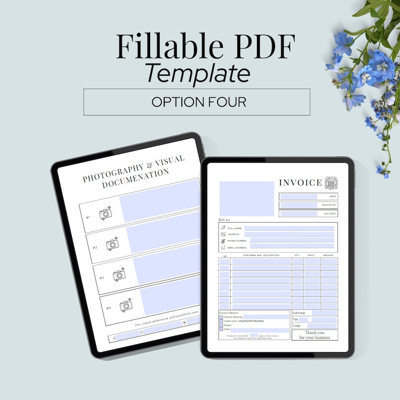 Florist Invoice Template Canva Design Professional Document Flower Shop ...