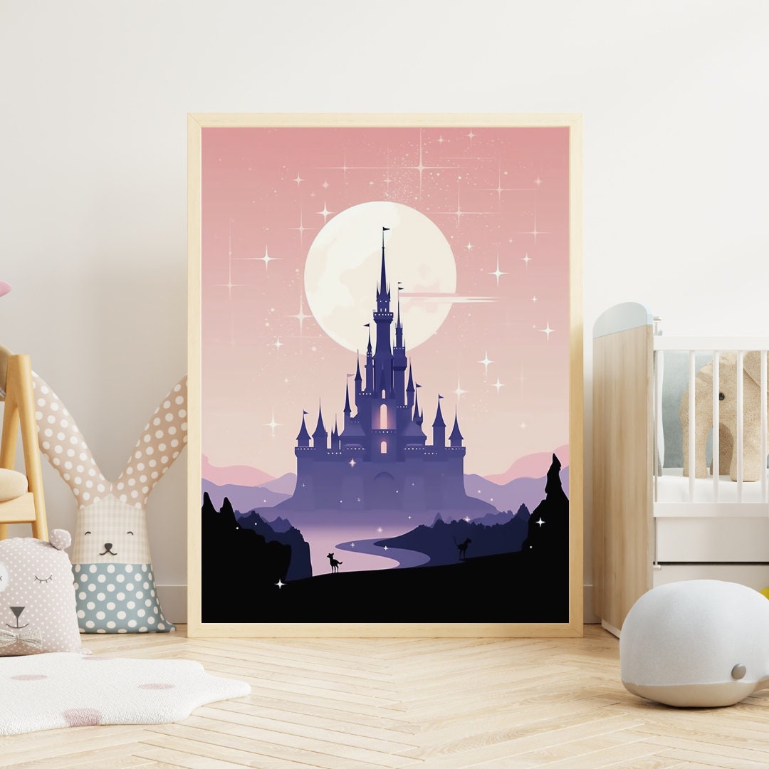 Disney Castle Minimalist PRINTABLE ART Castle Print Download Cinderella ...