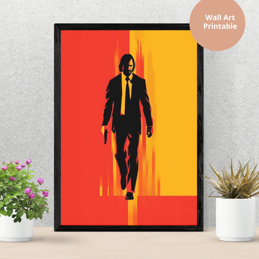 John Wick Minimalist PRINTABLE ART Movie Print Download Poster, John ...