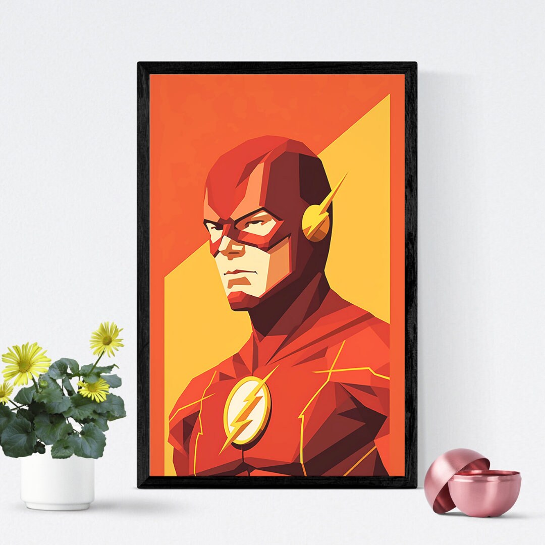 The Flash Minimalist ART the Flash Print Download Flash Poster Gift ...