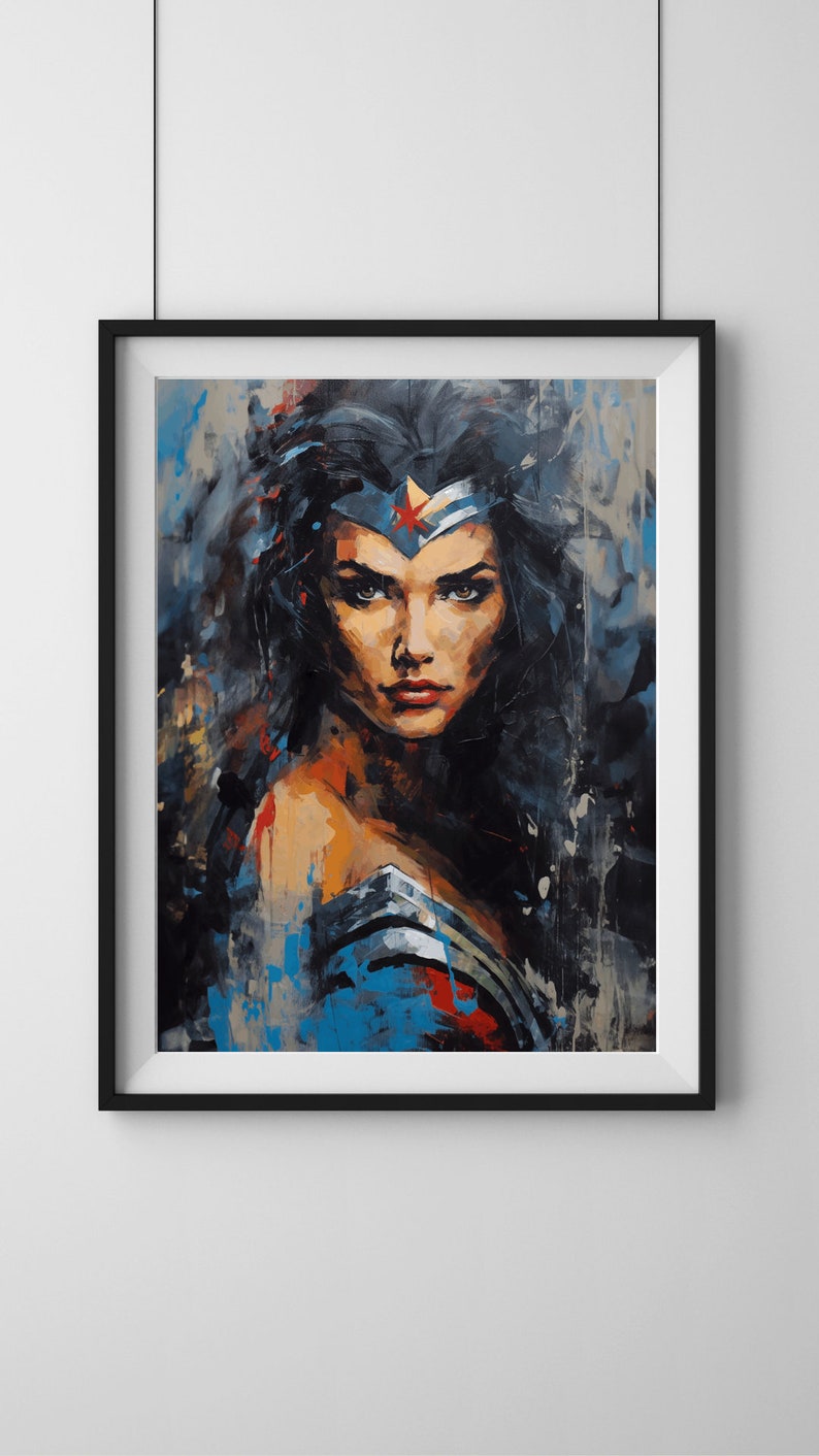 Wonder Woman Art Wonder Woman Poster Justice League Wall - Etsy