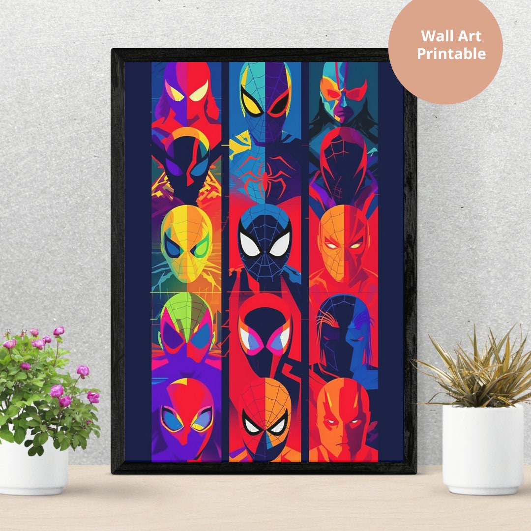 Spiderman Printable Wall Art Poster Spider-man Spider Wall Art Spider ...