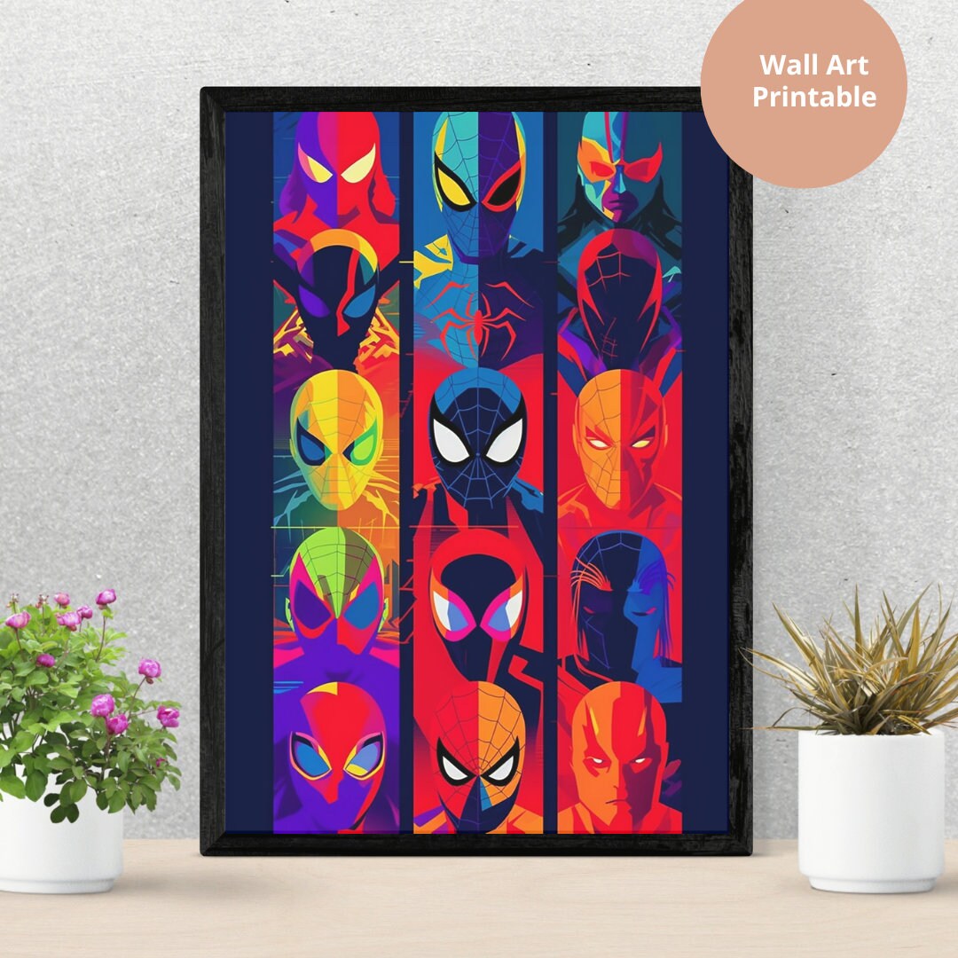 Spiderman Printable Wall Art Poster Spider-man Spider Wall Art Spider ...