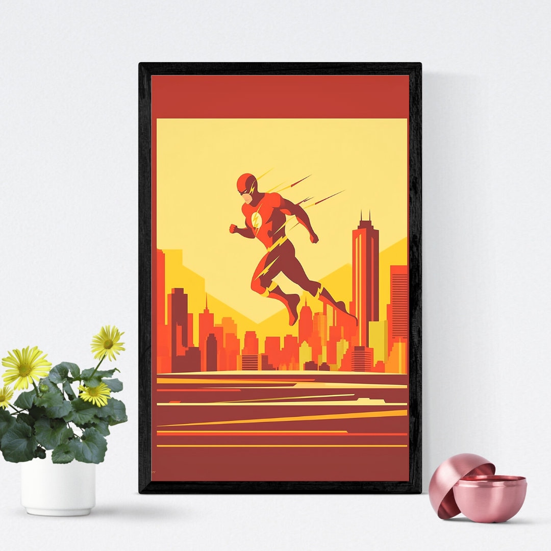 The Flash Minimalist ART the Flash Print Flash Poster Gift - Etsy