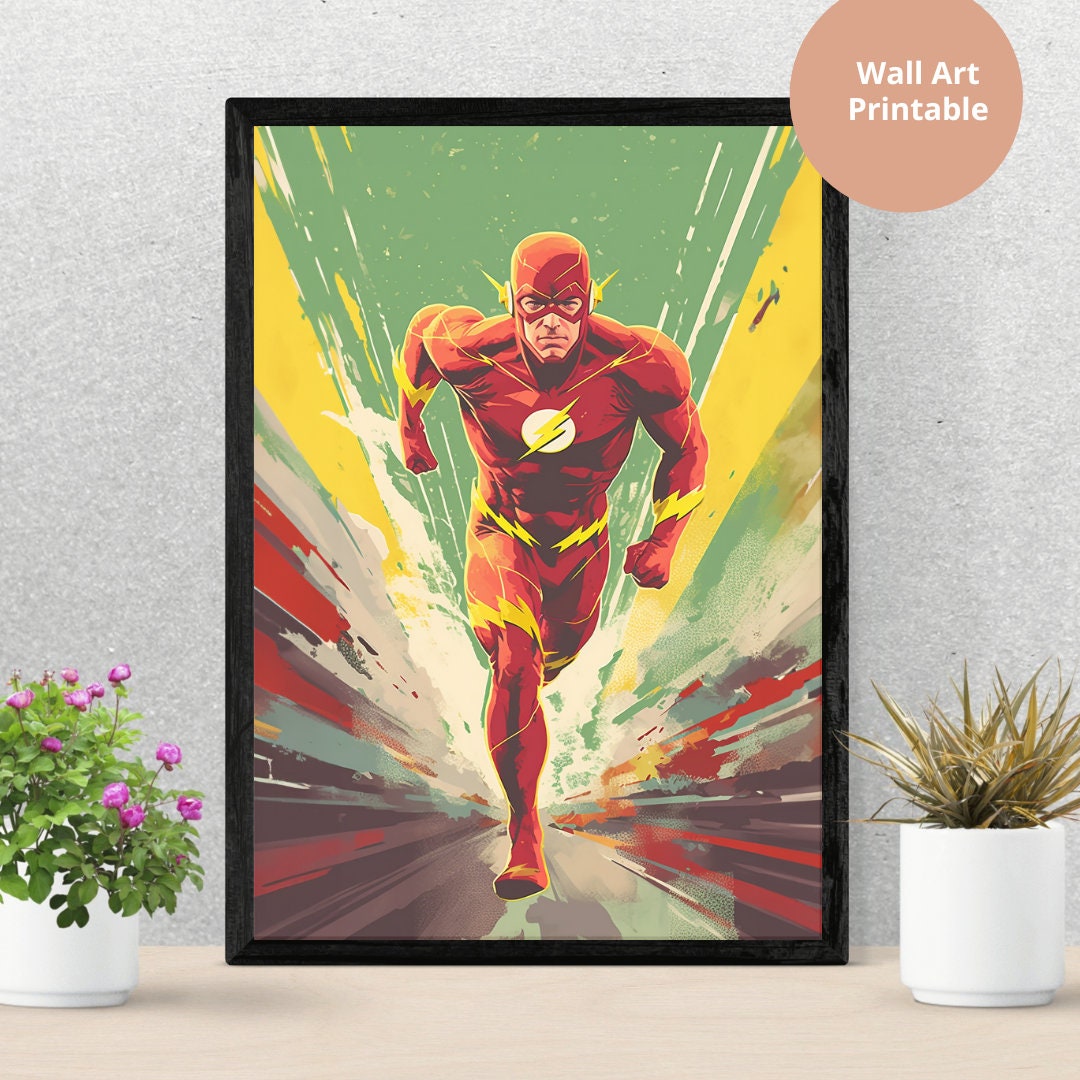 The Flash Minimalist PRINTABLE ART the Flash Print Download Flash ...