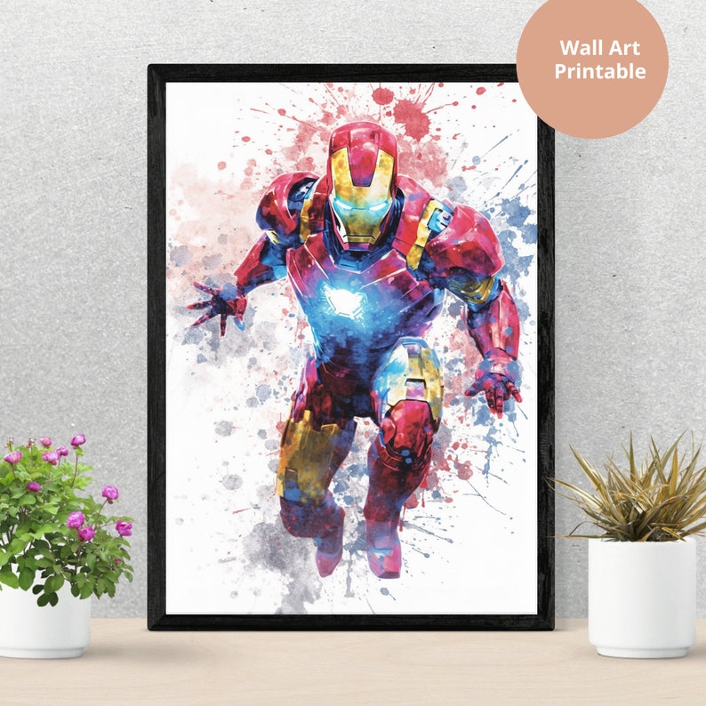 Avengers Printable Wall Art Avengers Poster Set of 5 Avenger Decor ...