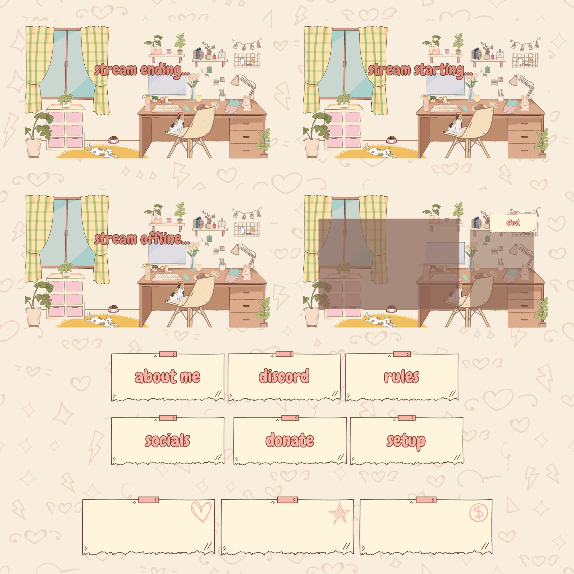 Cozy Room Twitch Stream Package - Etsy