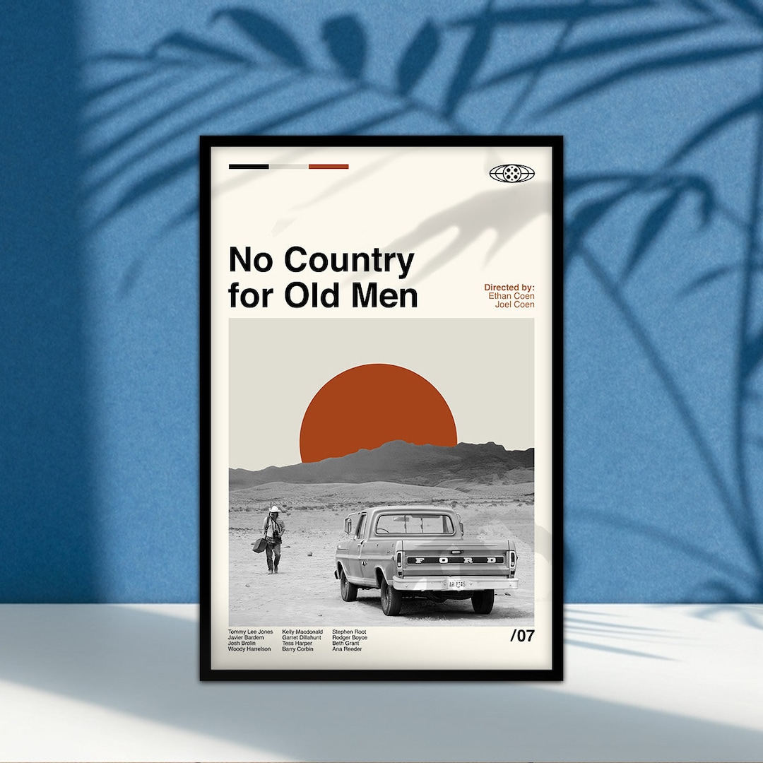 No Country for Old Men Poster Retro Movie Poster Minimalist - Etsy