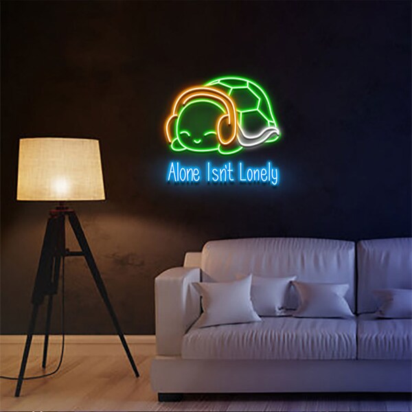 Neon Turtle Sign - Etsy