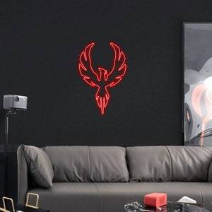 Phoenix Custom Neon Signphoenix Reincarnation Wall Art Neon - Etsy