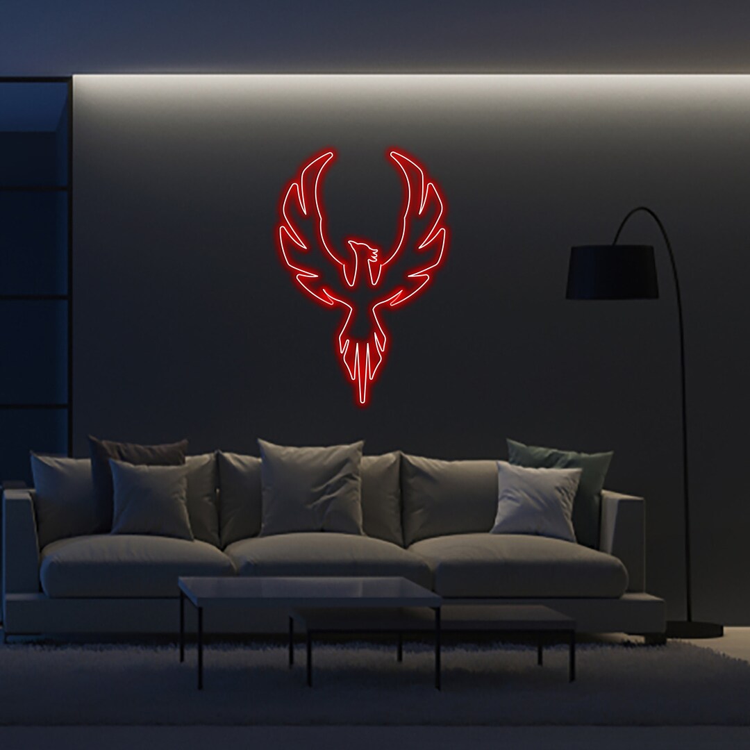 Phoenix Custom Neon Signphoenix Reincarnation Wall Art Neon - Etsy