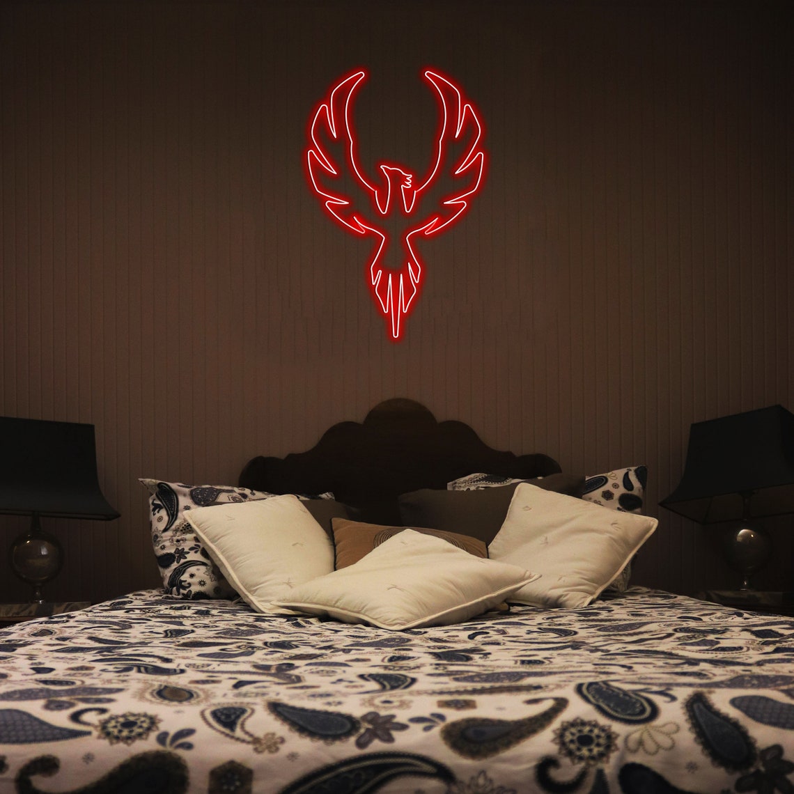 Phoenix Custom Neon Signphoenix Reincarnation Wall Art Neon - Etsy