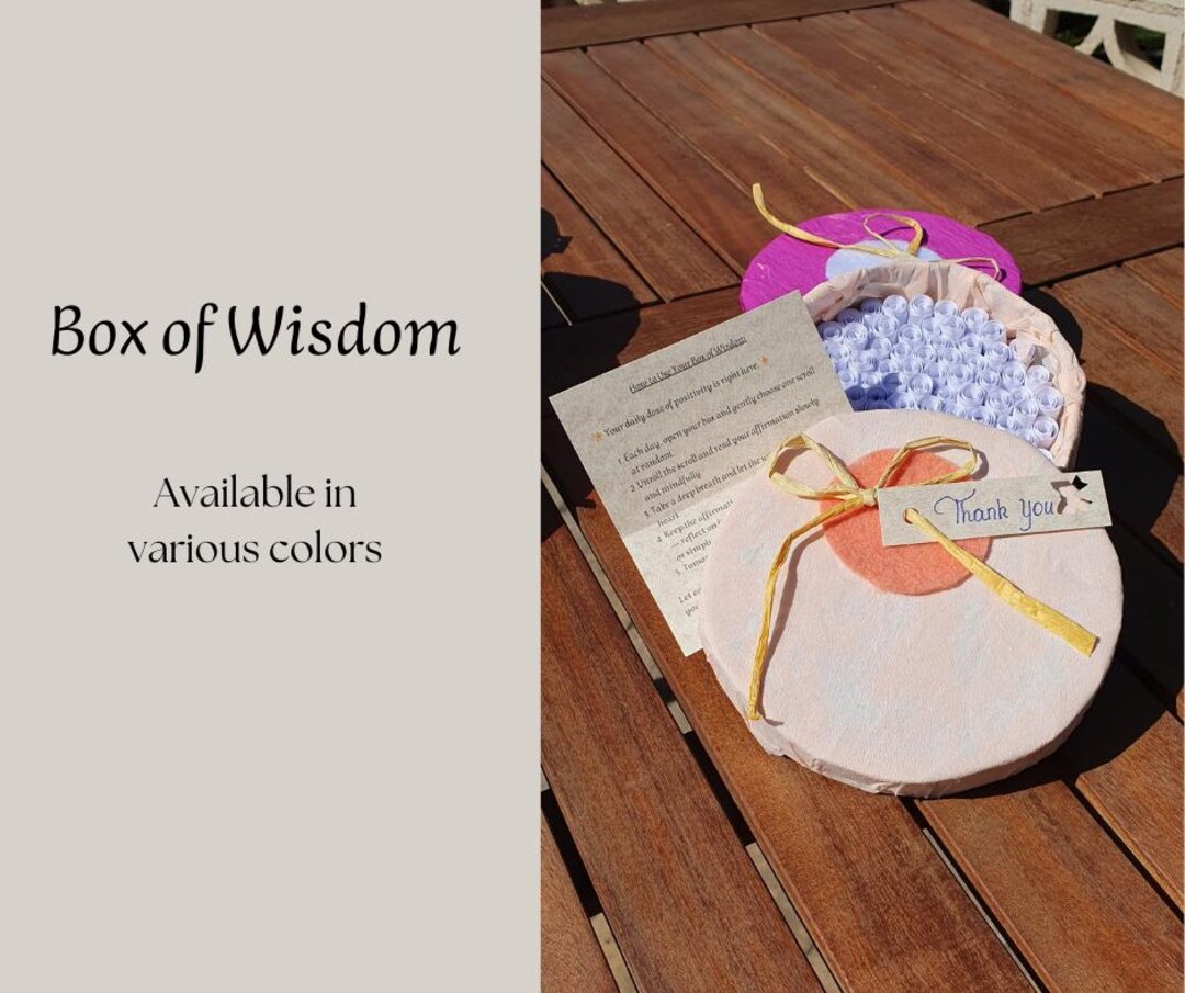 Handmade Box of Wisdom — Inspirational Quotes With Affirmations ...
