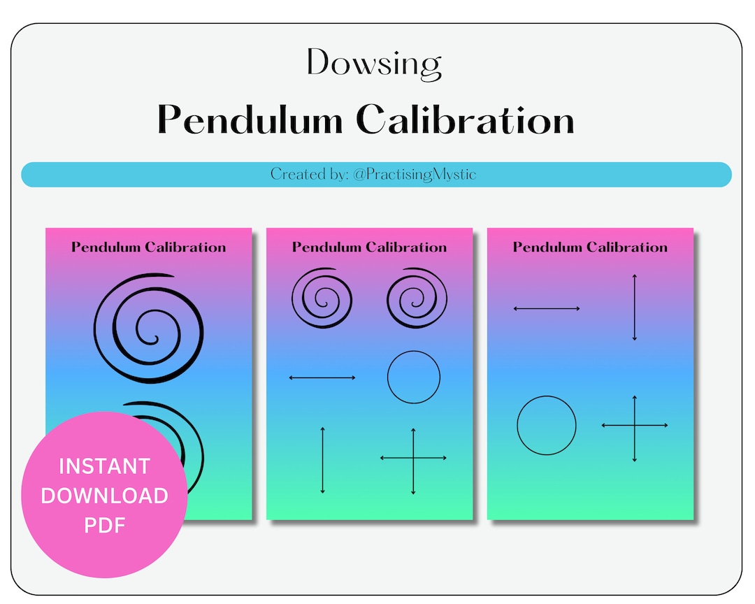 Pendulum Calibration Chart - Dowsing / Divination - Etsy