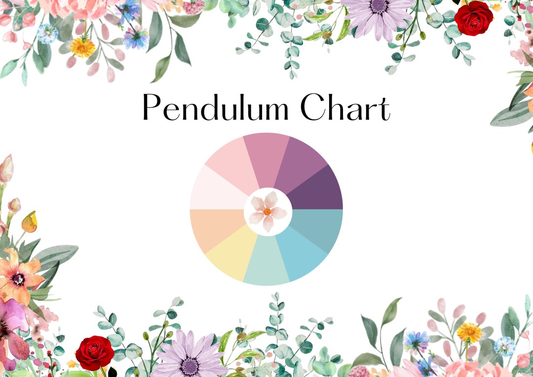 Pendulum Chart - Pastel Flowers - Etsy