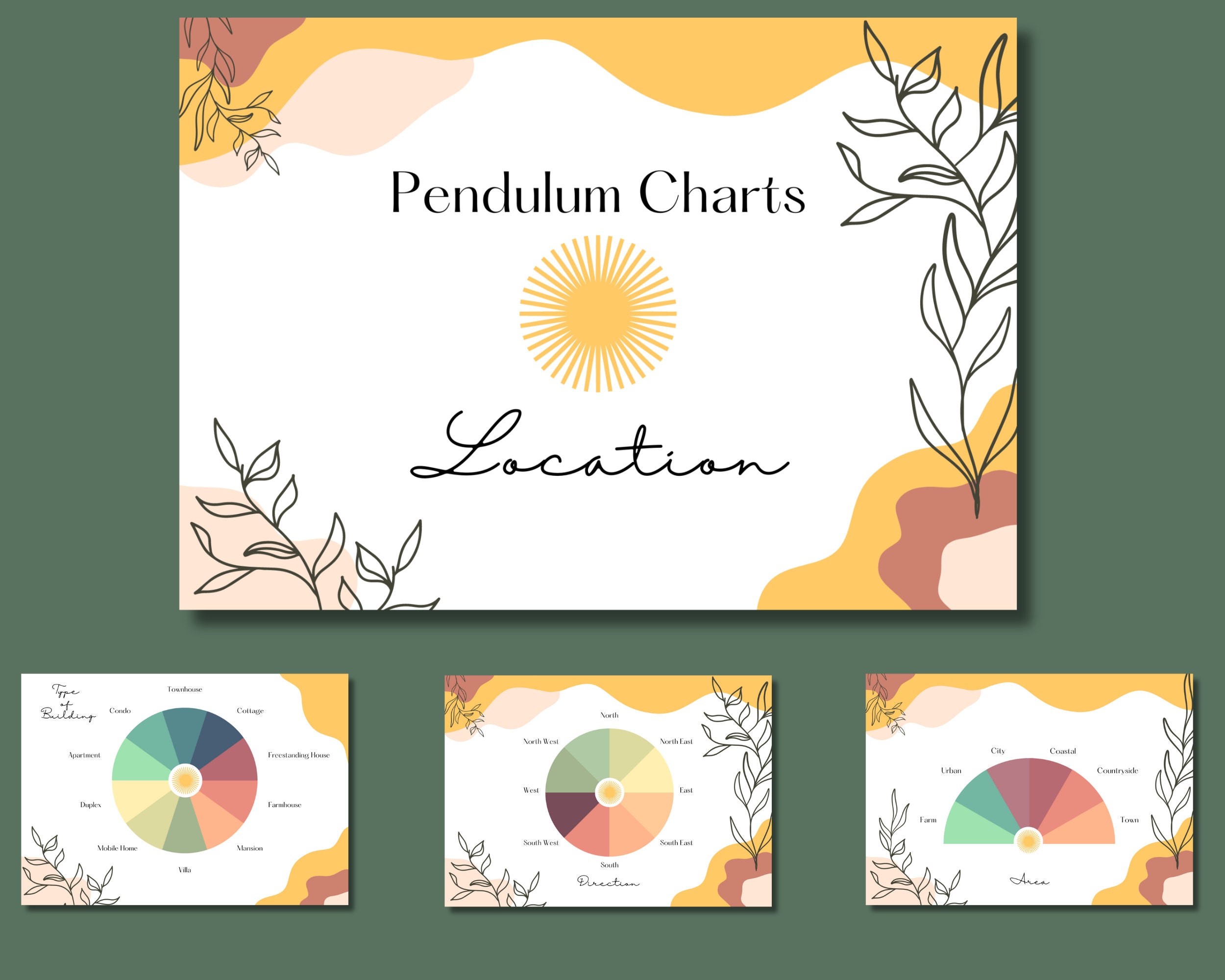 Pendulum Charts Location Sunset - Etsy