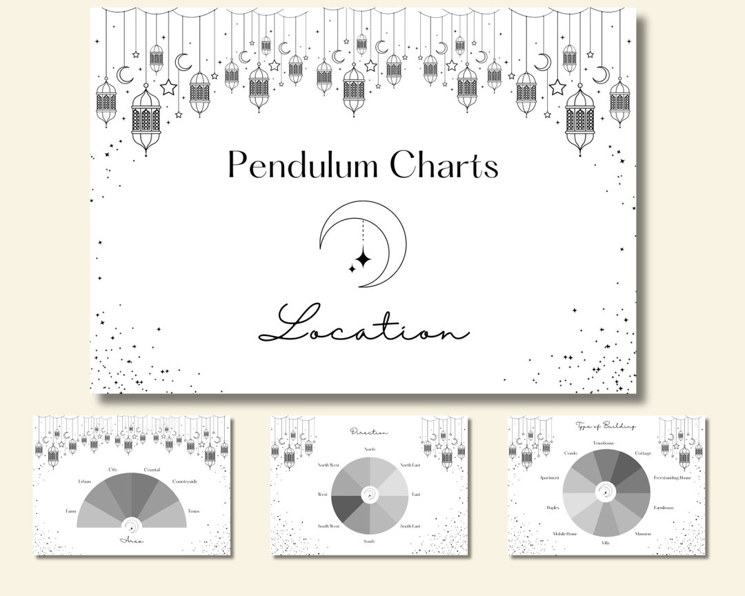 Pendulum Chart - Location - Grayscale - Etsy