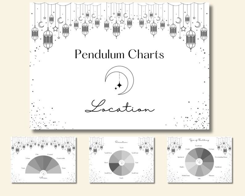Pendulum Chart Location Grayscale - Etsy