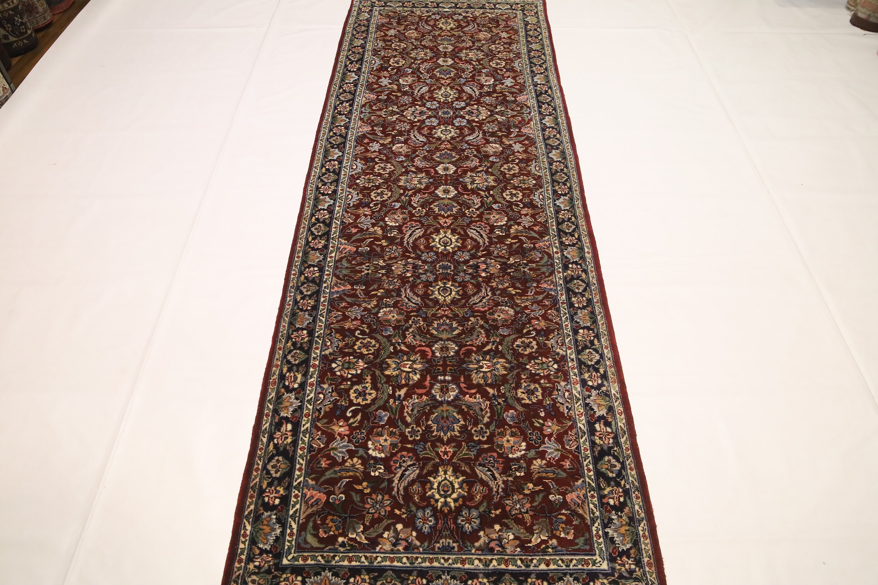 Floral 8 Ft Persian Style Premium Quality Runner Rug Red Hand Knotted ...