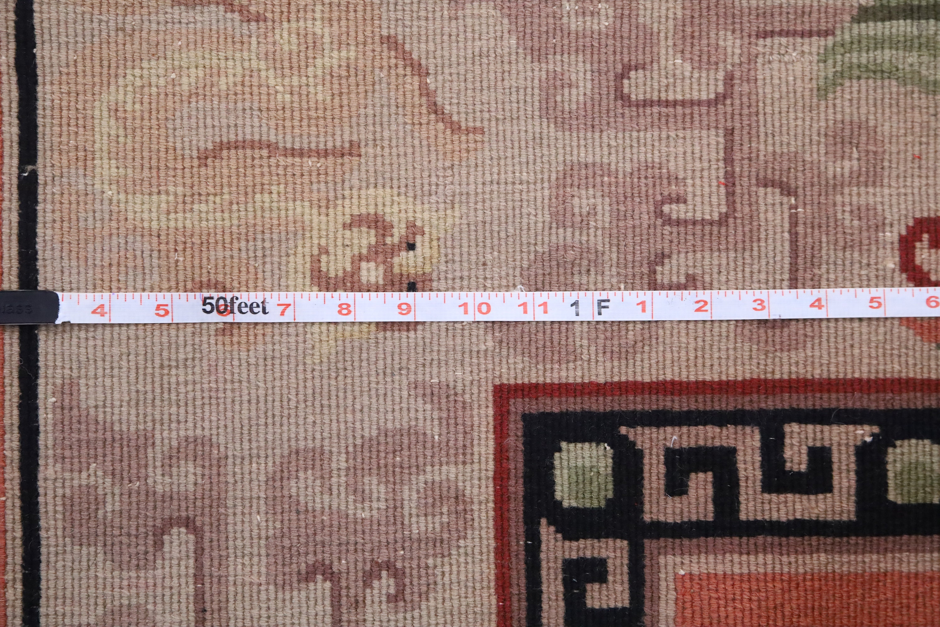 Red 9x9 Ft Chinese Art Deco Area Rug Fine Quality Hand Knotted Oriental ...