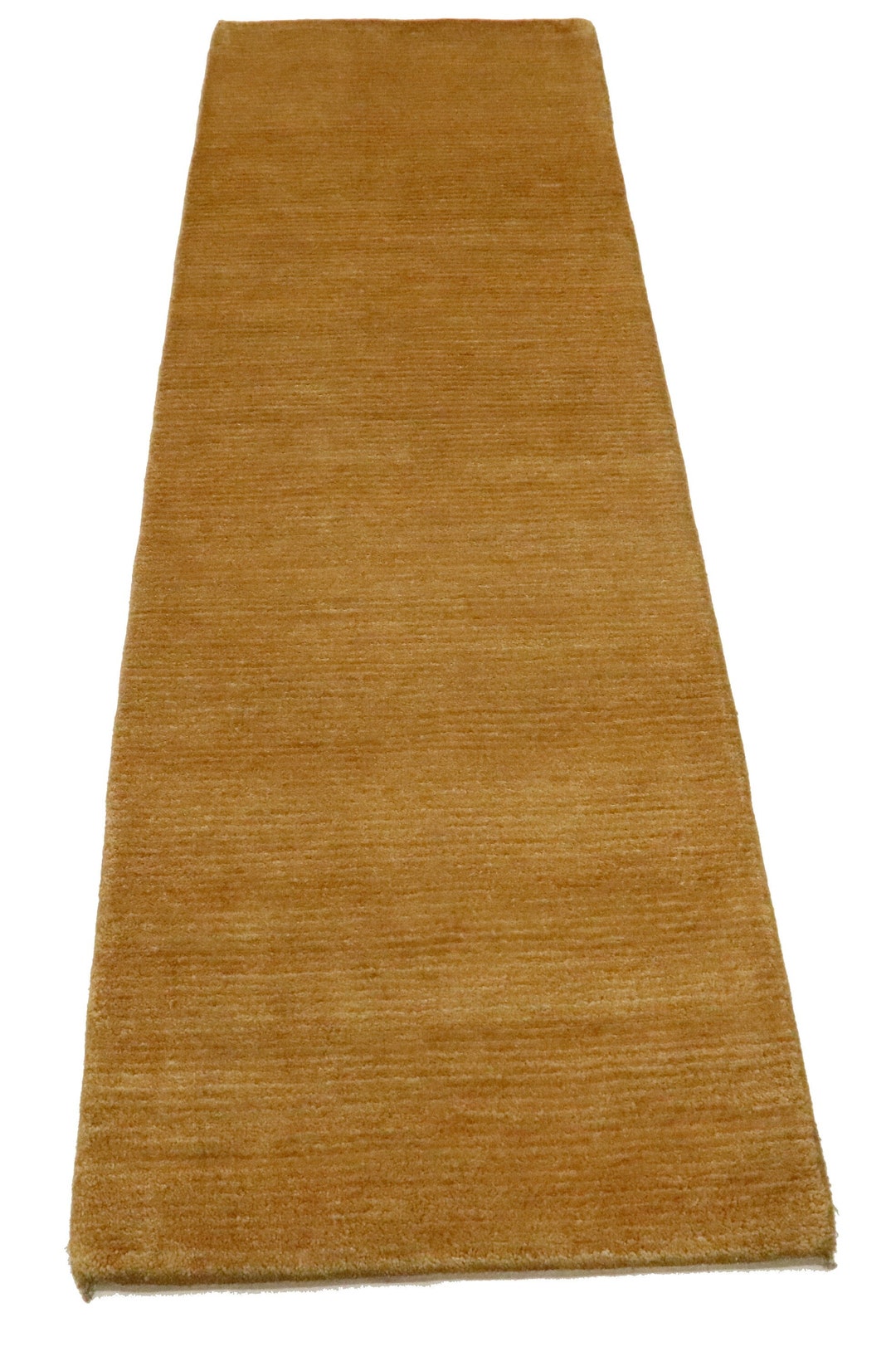 8 Ft Brown Gabbeh Runner, Afghan Hand Knotted Striped Natural Dye Wool ...