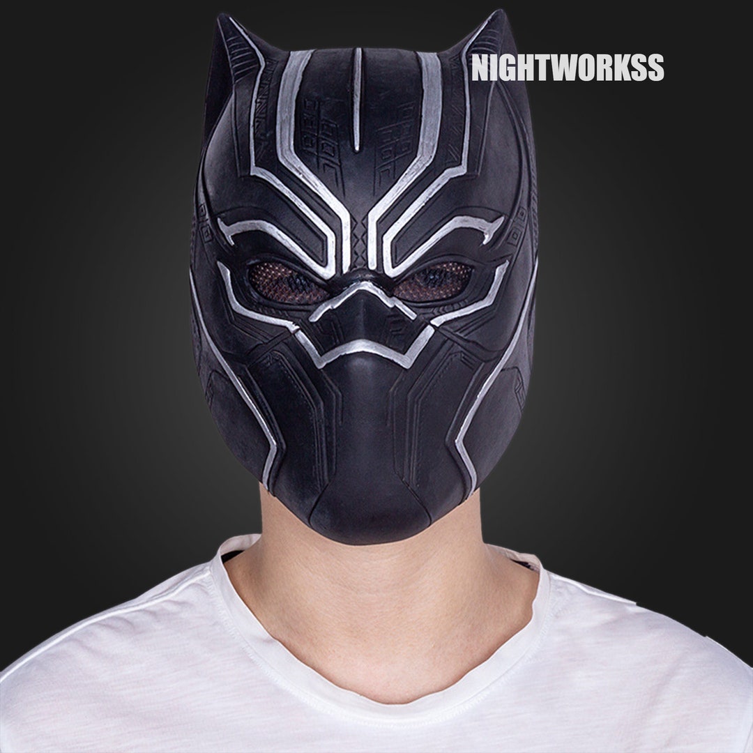 Black Panther Mask Movie Costume Mask Wearable Cosplay Mask - Etsy
