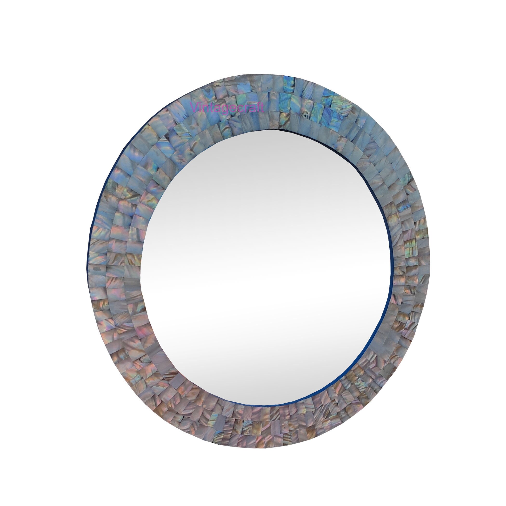 Mother of Pearl Round Mirror Frame, Inlay Wall Decor Mirror, for ...