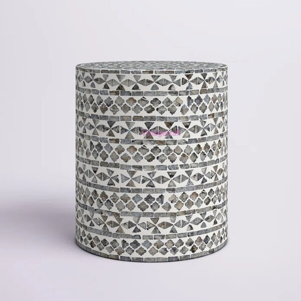 Bone Inlay End Table - Etsy