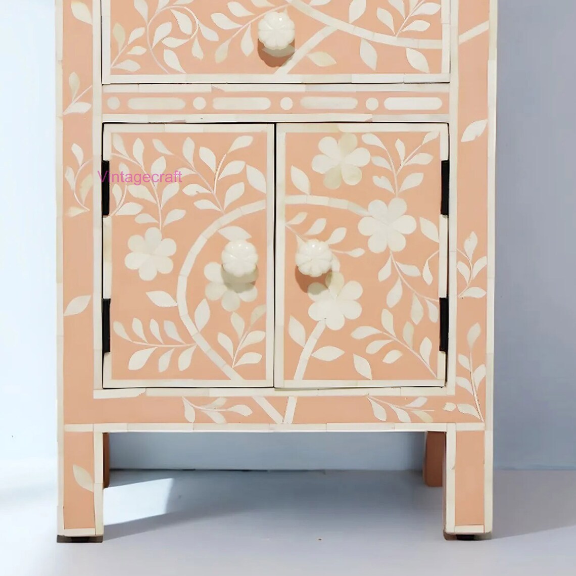 Bone Inlay Nightstands Bedside Table Drawers End Door Side Table - Etsy