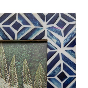 Picture Frame Blue Bone Inlay Photo Frame Vintage Floral Patten ...