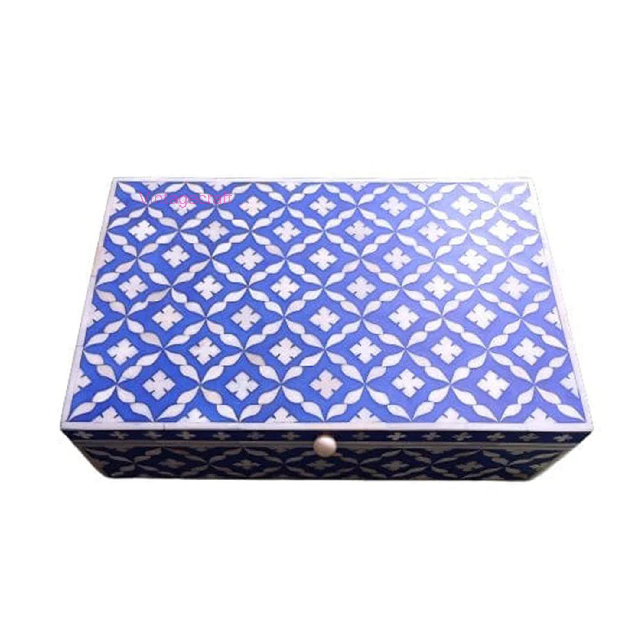 Bone Inlay Jewelry Box Handmade Storage Box Unique Pattern - Etsy