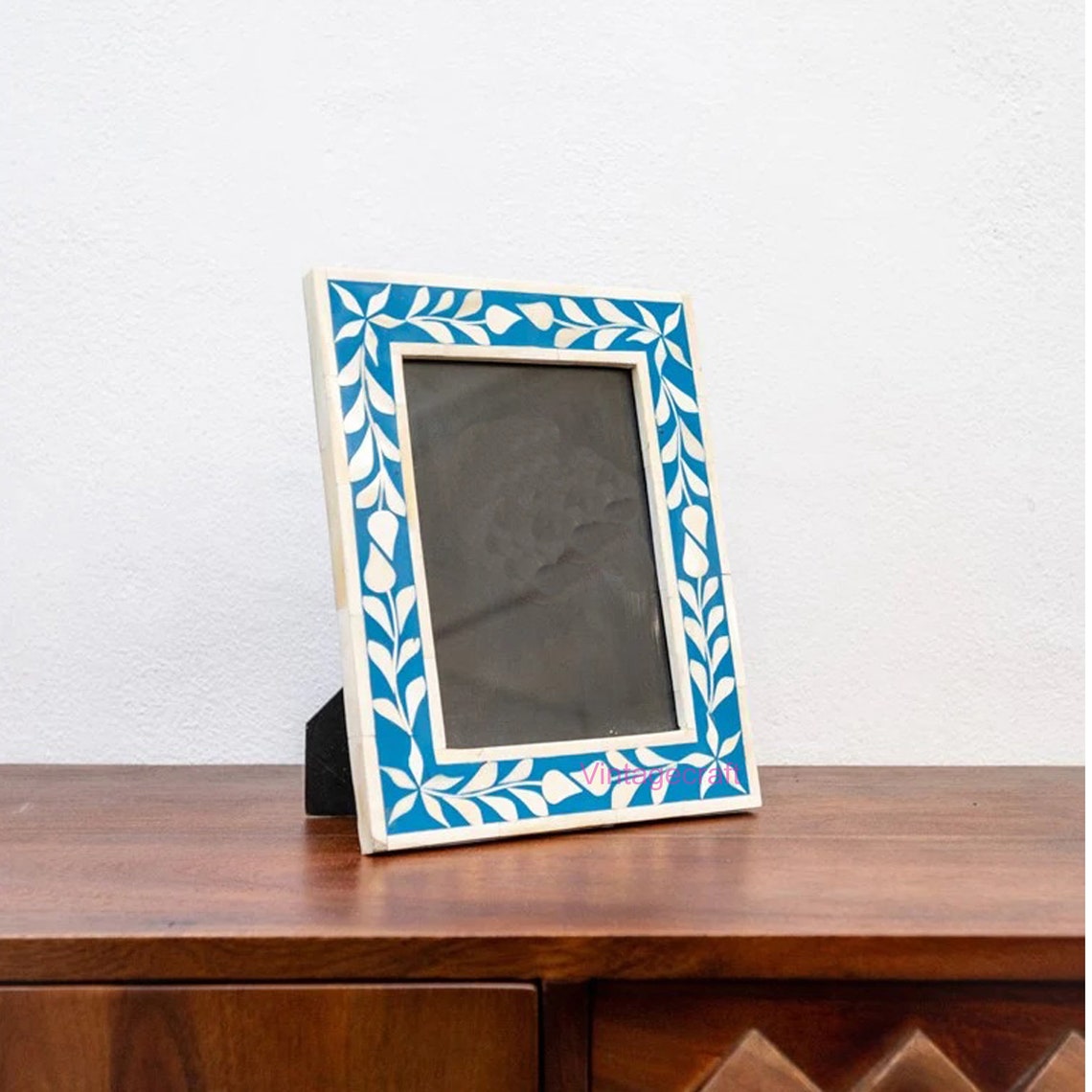 Floral Pattern Bone Inlay Photo Frame Handmade Home Decor Art - Etsy