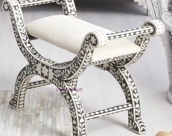 Bone Inlay Roman Chair - Etsy
