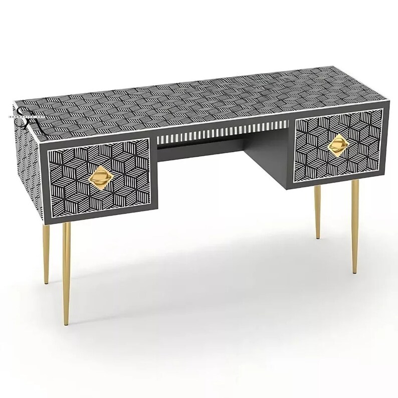 Handmade Bone Inlay Study Table Desk Table Office Furniture Elegant ...