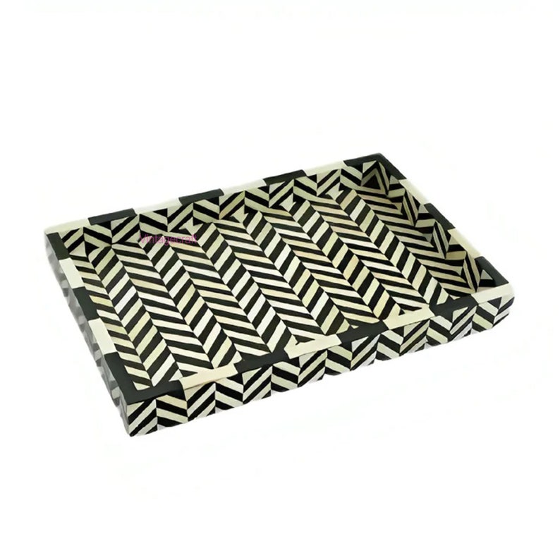 Kitchen Serving Tray With Unique Pattern and Bone Inlay for Home Decor ...