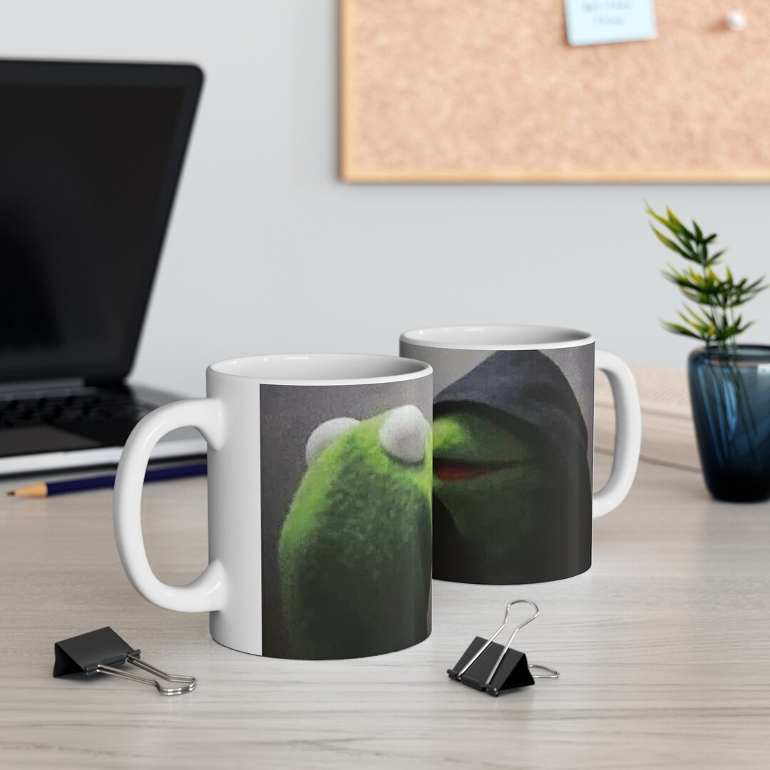 Kermit Ceramic Mug Funny Kermit Mug Meme Mug Funny Mug - Etsy