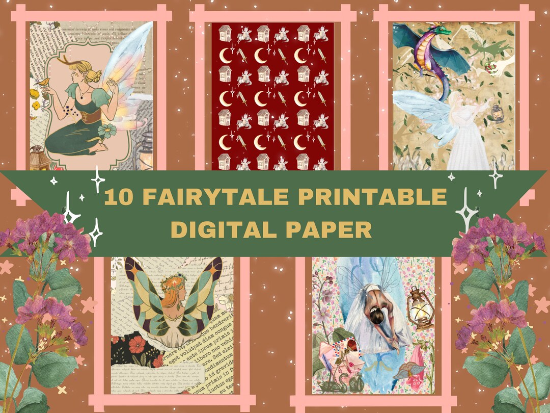 Fairy Queen Junk Journal Digital Paper|fairytale Seamless Digital Paper ...