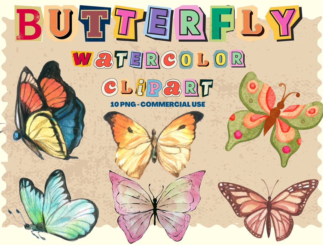Butterfly Png, Butterfly Watercolor Png, Colorful Butterfly Clipart ...