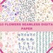 Flower Digital Paper, Seamless Floral Pattern, Scrapbooking, Cute ...