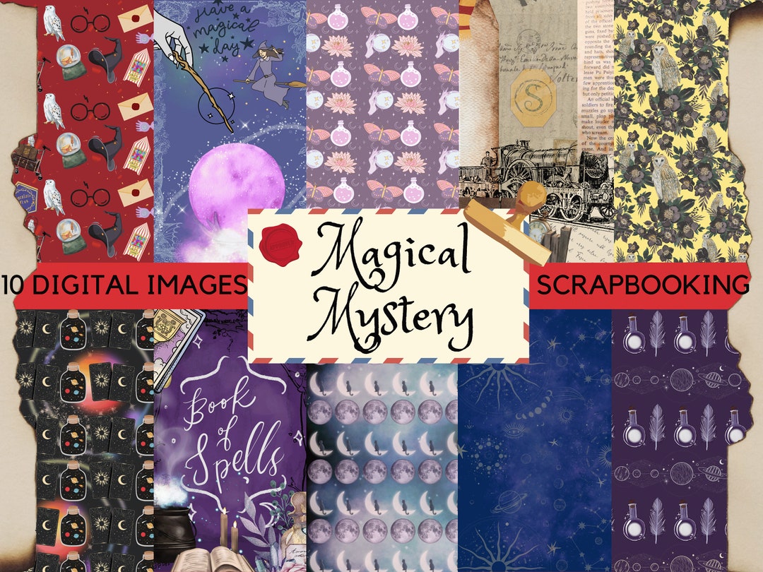 Magical Digital Paper, Magic Digital Download, Wizard Digital ...