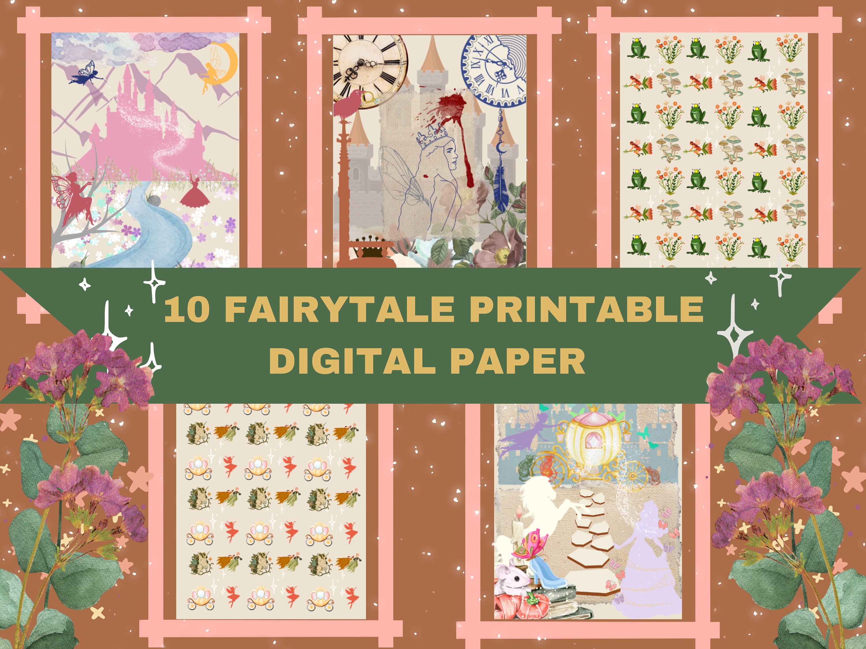 Fairy Queen Junk Journal Digital Paper|fairytale Seamless Digital Paper ...