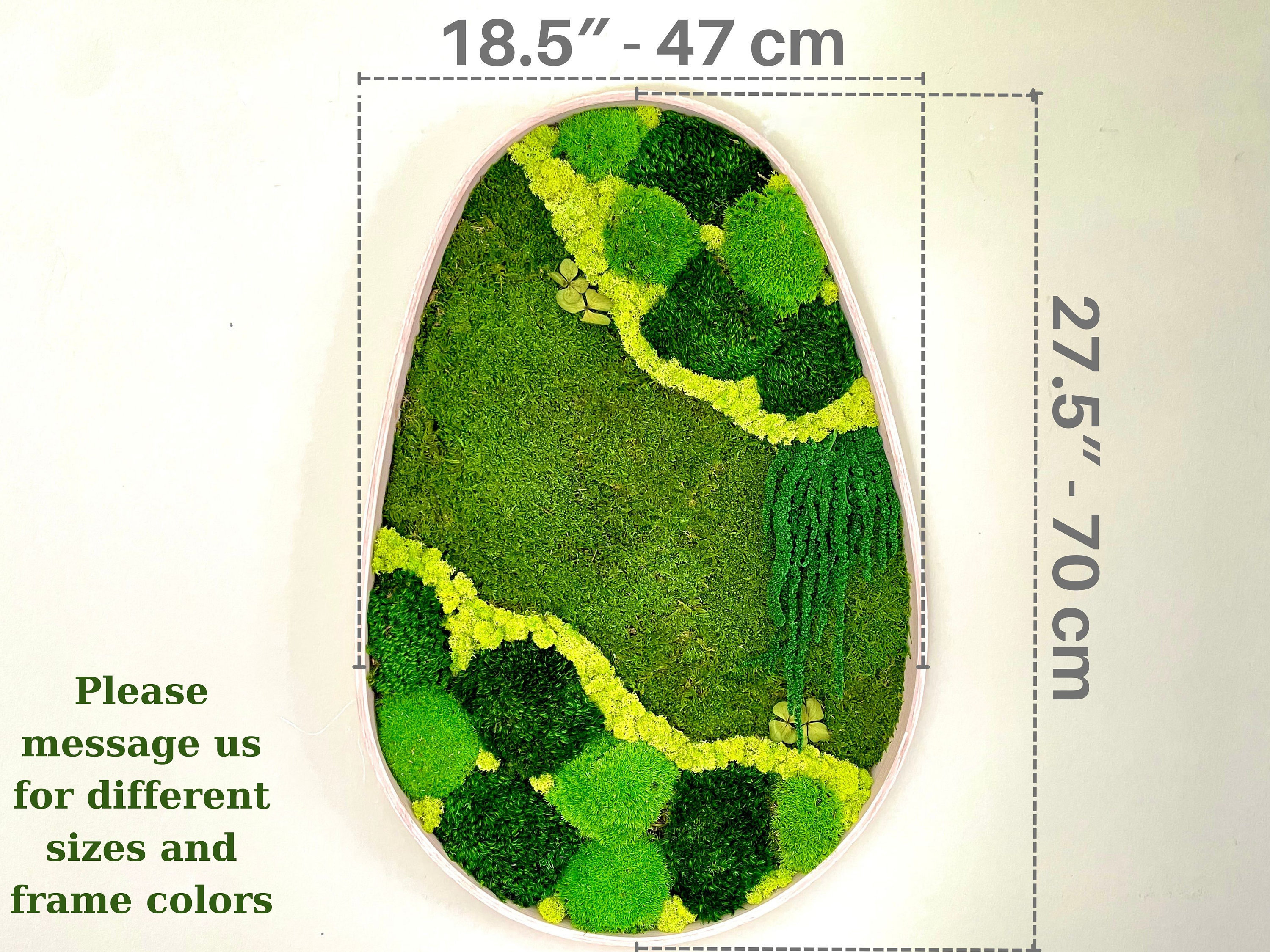 Preserved Moss Wall Art, Moss Art, Wooden Framed Moss Decor, Moss Frame ...