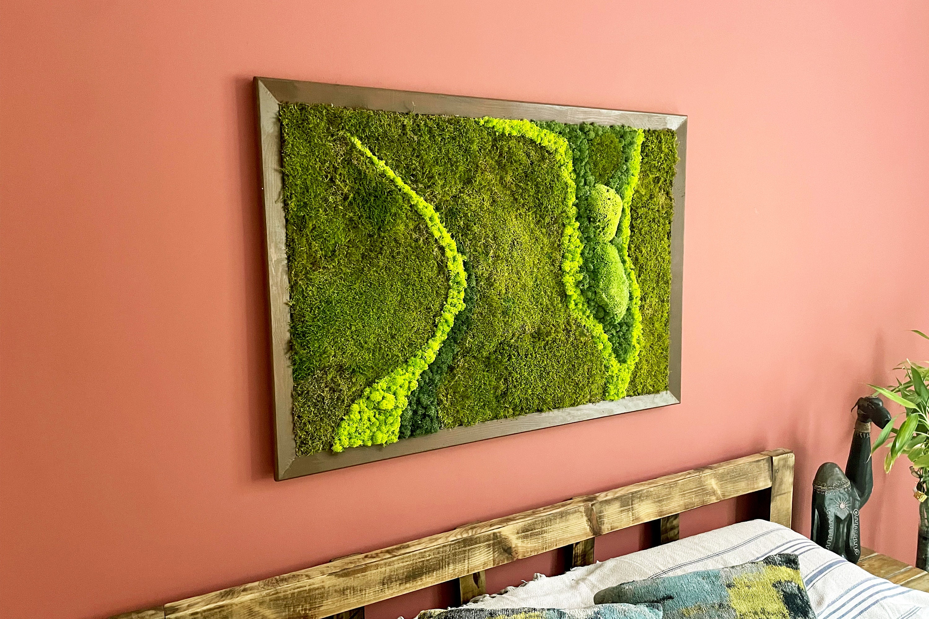 Moss Frame, Preserved Moss Wall Art, Moss Art, Moss Wall Decor, Moss ...